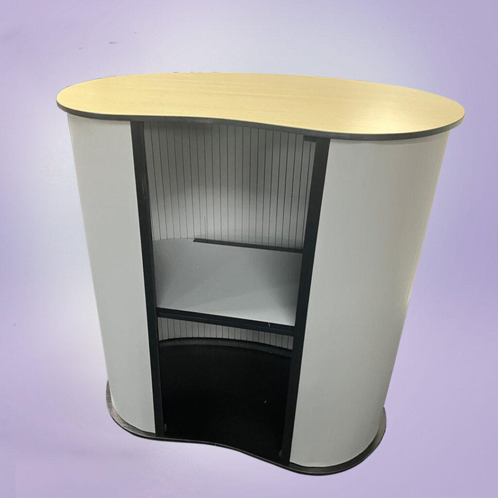 Very Displays Promotional Counter Curved – Sleek & Stylish